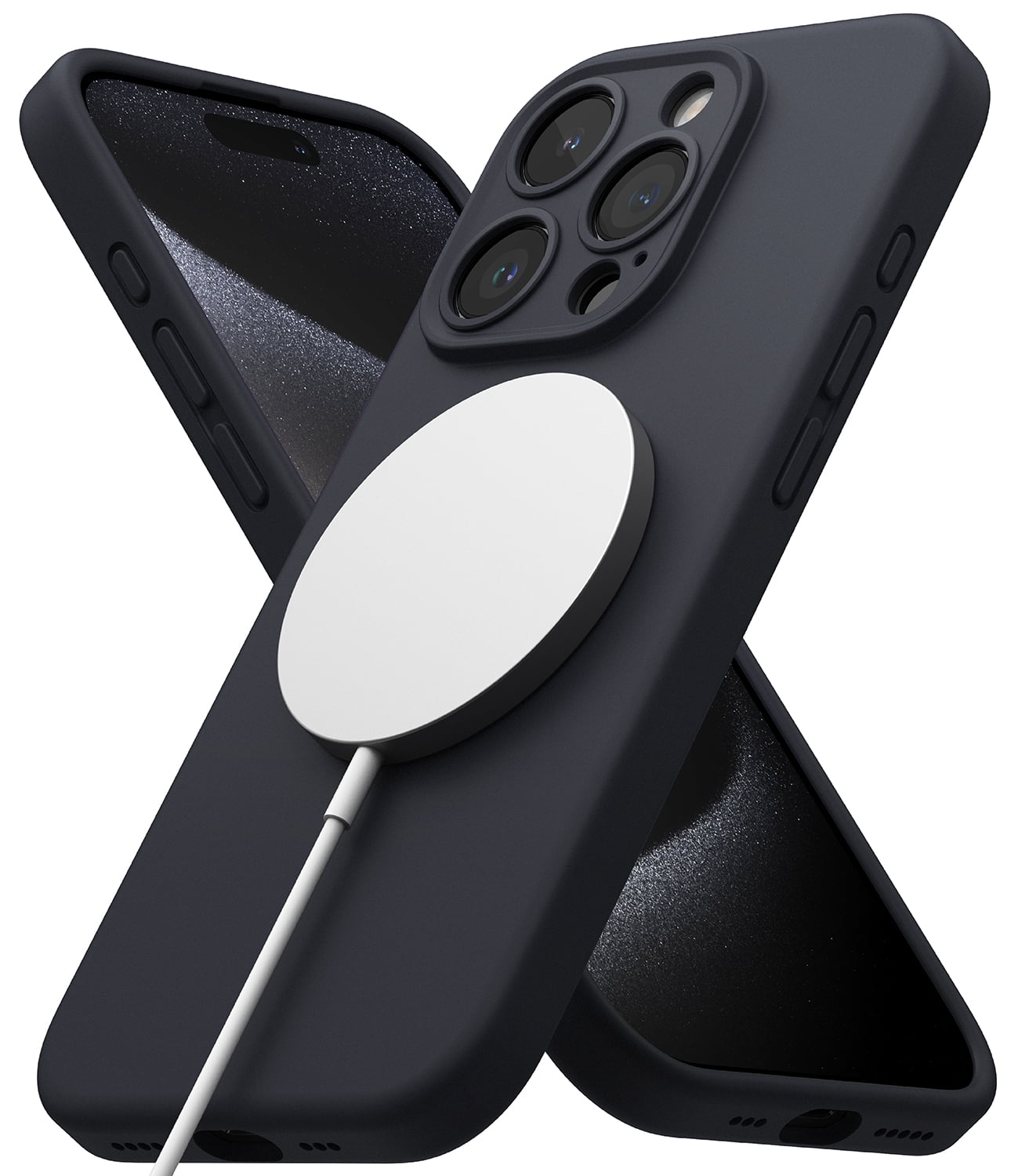 Ringke Silicone Magnetic [Compatible with MagSafe] Designed for iPhone 15 Pro Max Case, Feels ...