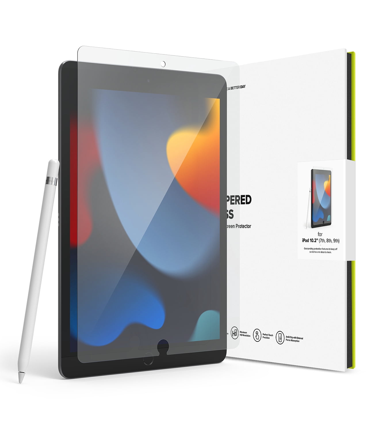 Ringke Tempered Glass Screen Protector Compatible with iPad 9th Gen ...
