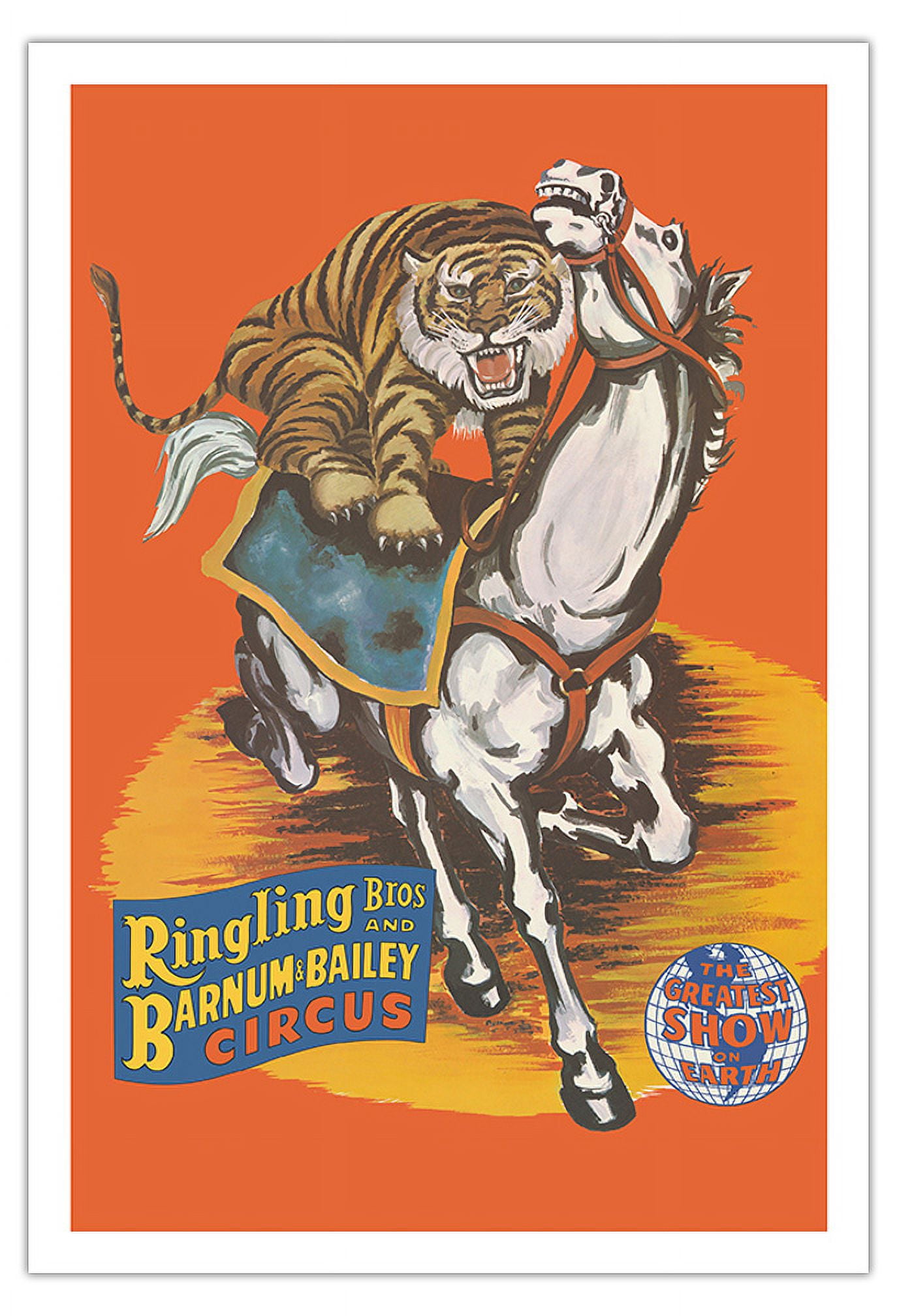 Ringling Bros and Barnum & Bailey Circus - Tiger On Horse - Vintage ...