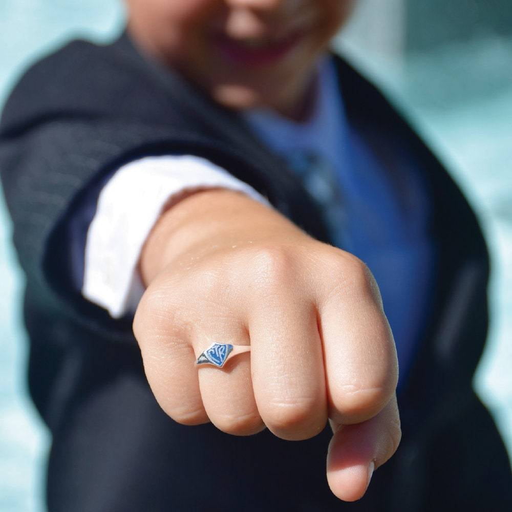 Ringmasters Classic Mini Blue Shield Sterling Silver Choose the Right ...