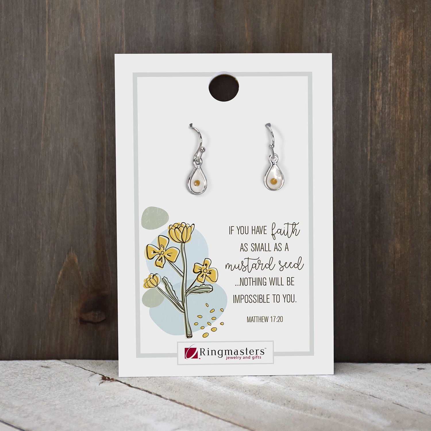 Ringmasters Faith as a Mustard Seed Epoxy Earrings - Walmart.com
