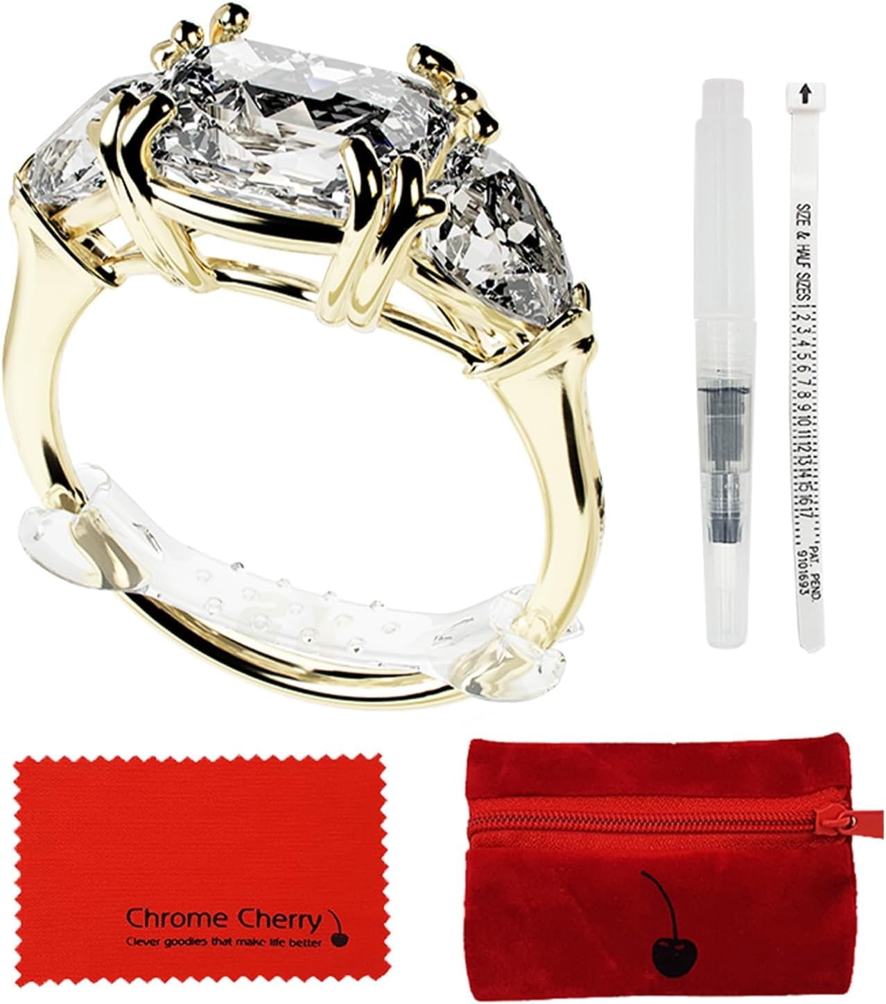 Ringo, Invisible Ring Size Adjuster for Loose Rings with 6 Sizes, Clear ...