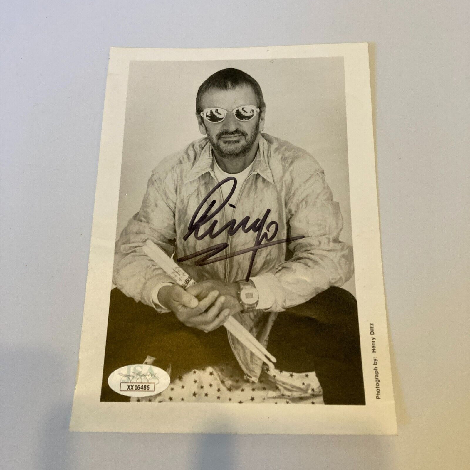 Ringo Starr The Beatles Drummer Signed Autographed 5x7 Photo JSA COA ...