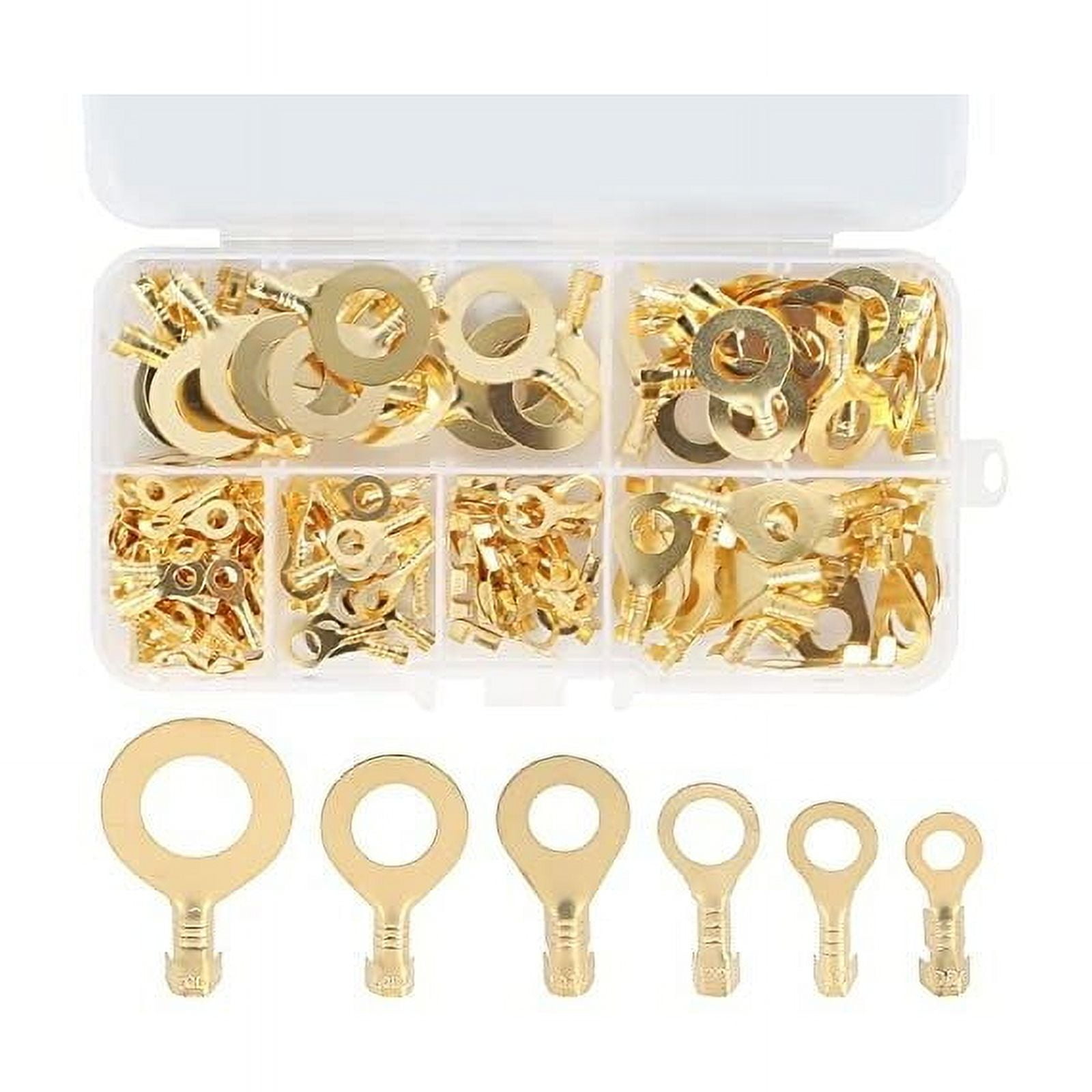 Rings Cable Terminals, High Protections Conductive Brass Non-Insulated ...