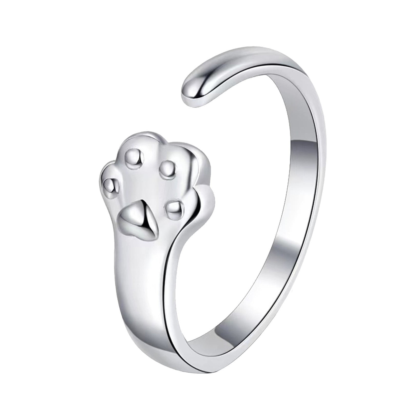 Rings, Cat Ring Female Student Cat Ring Simple Index Finger Opening ...