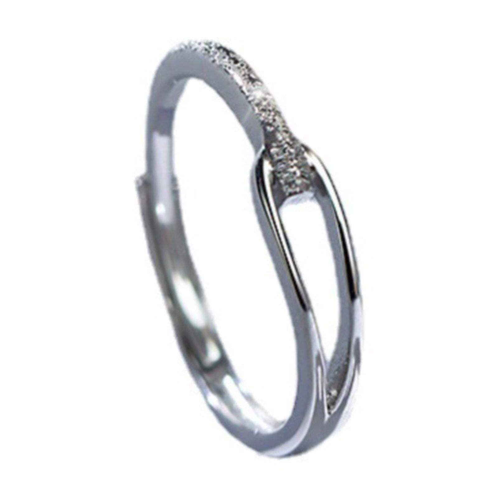 Rings Clearance! Bradem 925 Sterling Silver Plain Ring Female Index Finger Opening Ring Summer ...