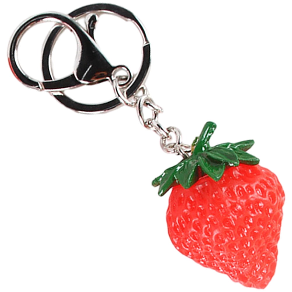 Strawberry Shaped Key Chain Multi Function Decorative Bag Hanging ...