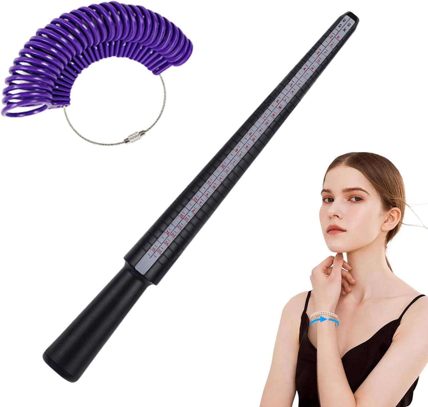 Rings Gauges Finger Sizer, Finger Gauges Jewelry Sizers for Rings Size ...