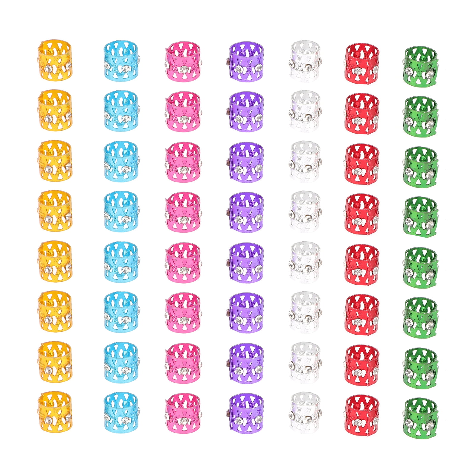 Rings Hair Dreadlocks Braids Dread Gold Aluminum Extension Loc ...