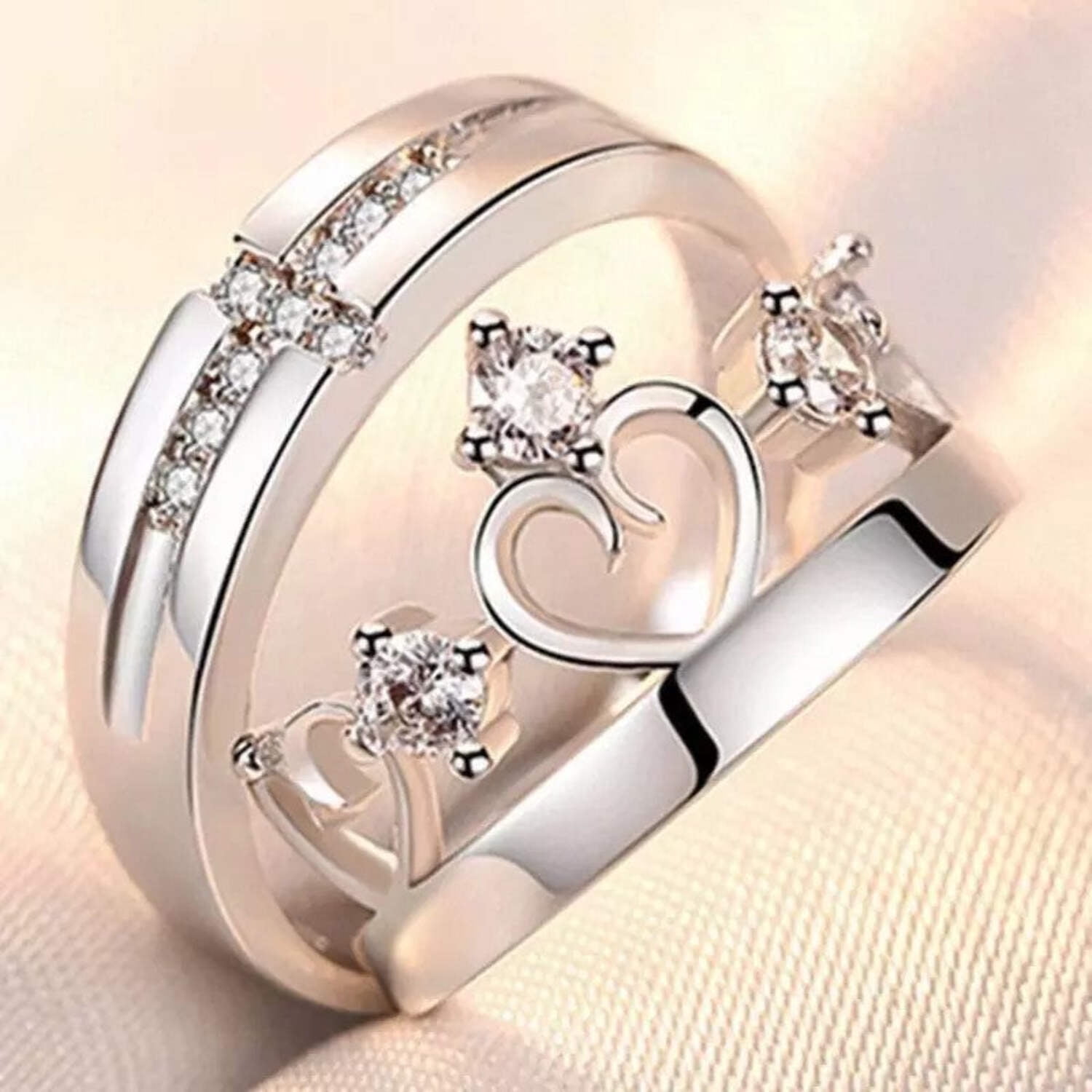 Rings Opening Wedding Simulation Diamond Ring - Walmart.com
