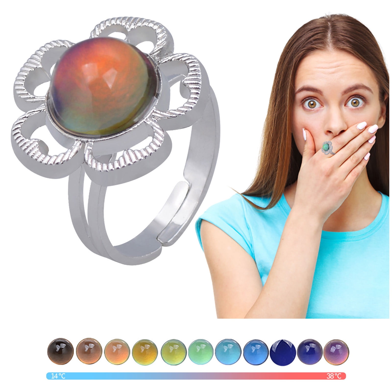Rings Packs for Teen Girls Adjustable Mens Rings Boy Rings for Teens ...