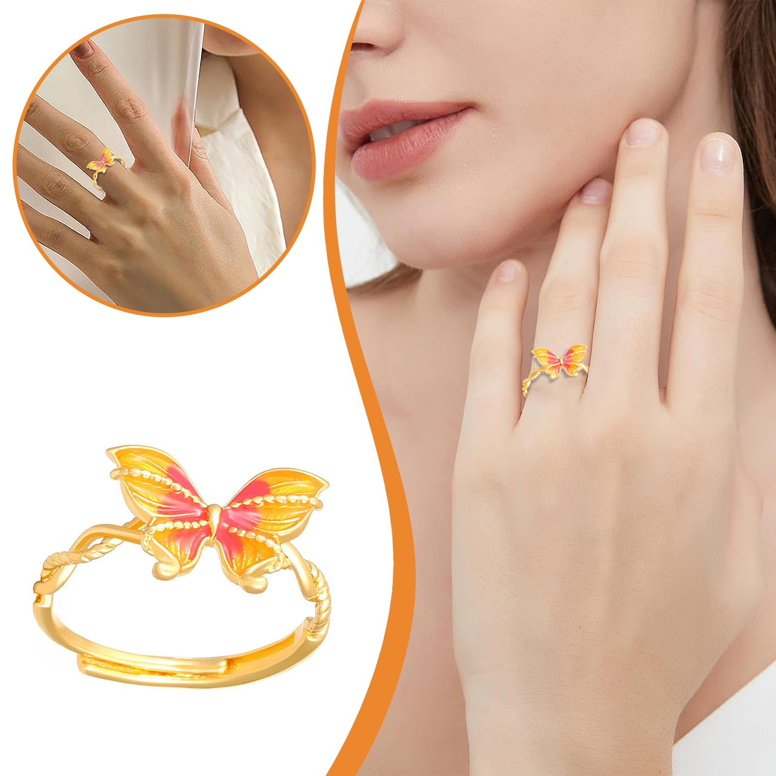 Rings Size 14 Adjustable Rings for Girls Expandable Rings Adjustable ...