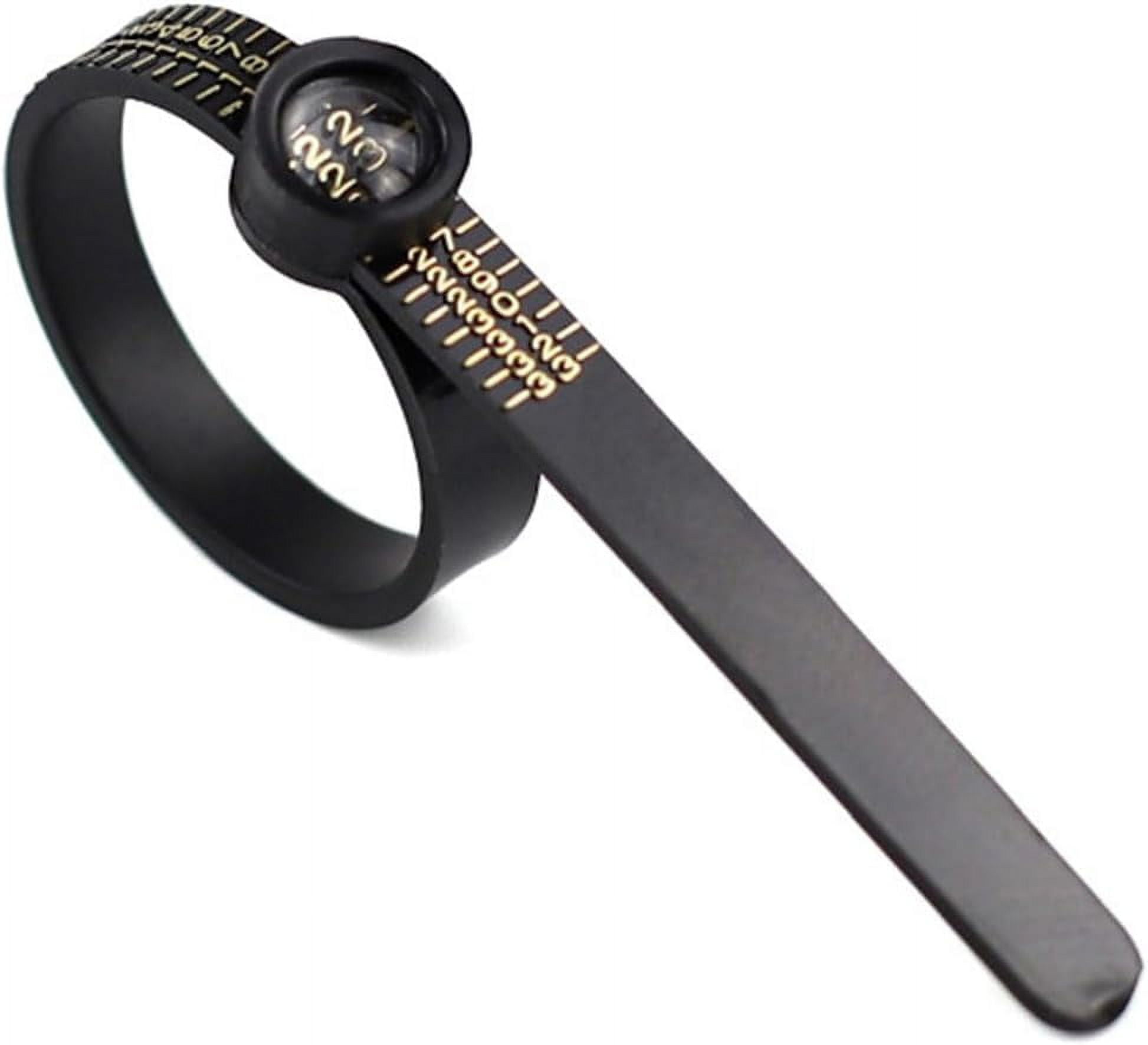 Rings Size Measuring Tools Black And White Reusable Finger Size Meter ...