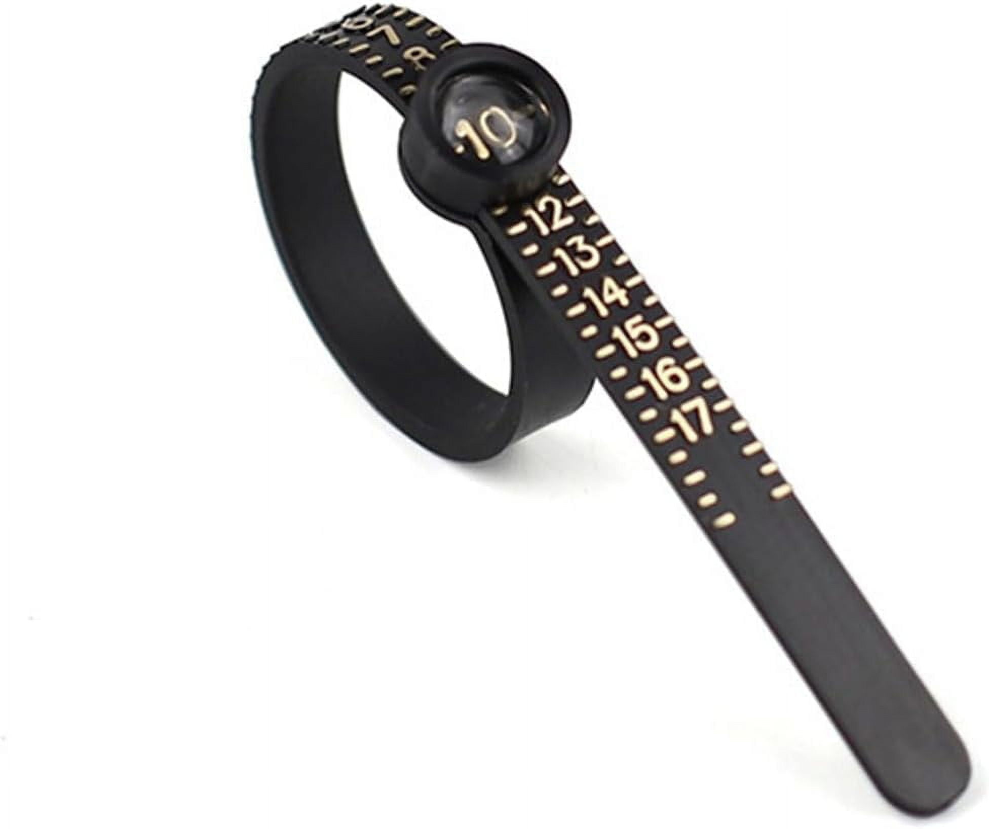 Rings Size Measuring Tools Black And White Reusable Finger Size Meter ...