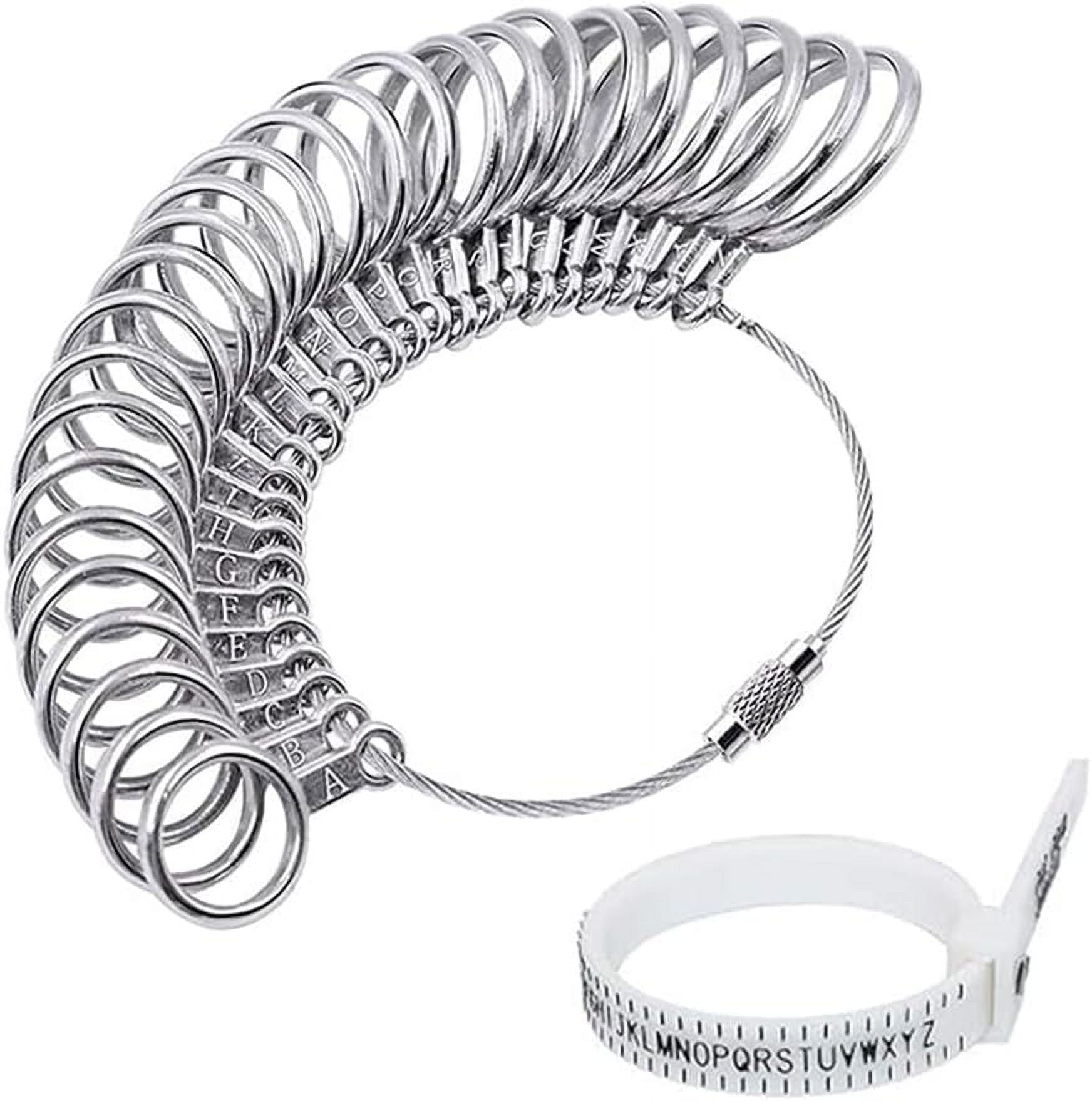 Rings Sizer Gauge Set Metal Finger Measure Sizing Measuring UK A-Z ...