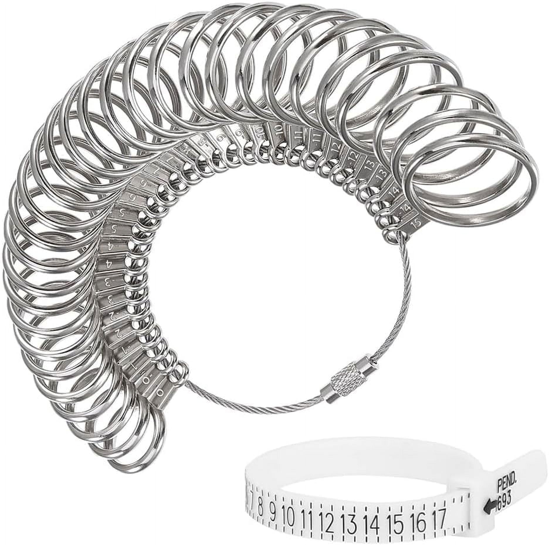 Rings Sizer Measuring Tool Set Metal Ring Sizers Stainless Steel Ring ...