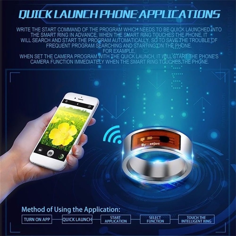 Rings Smart Rings NFC Multifunctional Waterproof Intelligent Ring Smart ...