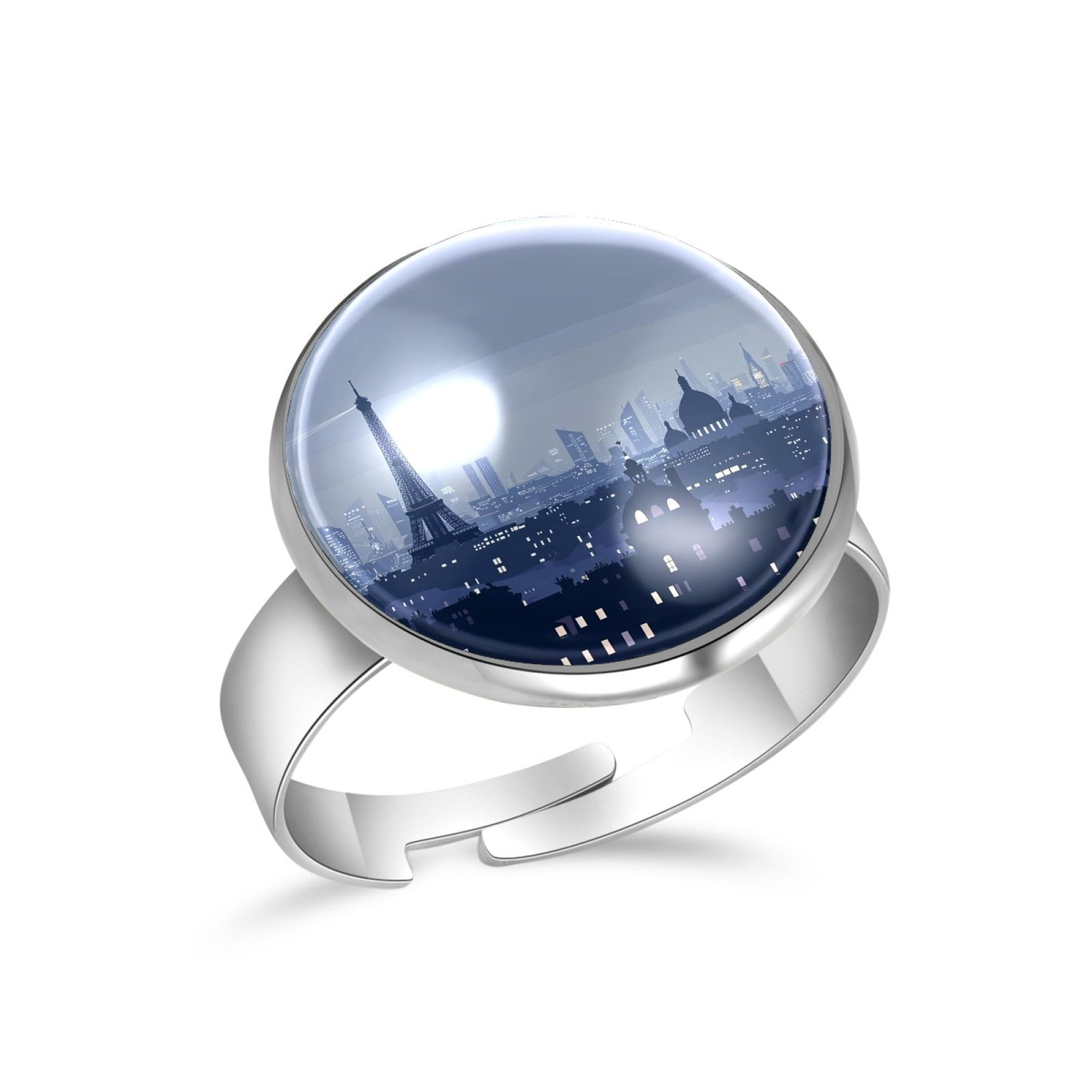 Rings for Women Girls, Adjustable to Fit Any Finger Size, Eiffel Tower I Love Paris - Walmart.com