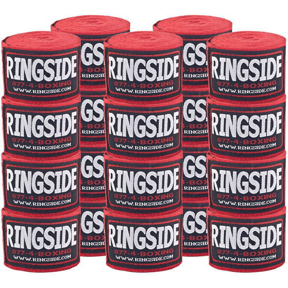 Ringside Cotton Standard Boxing Handwraps - 170" - 10 Pack Red ...