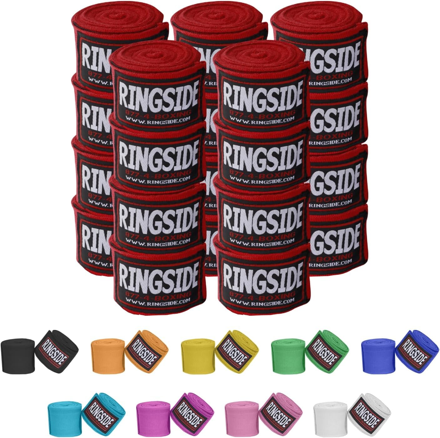 Ringside Mexican-Style Boxing Handwraps - Elastic Cotton, Thumb Loop ...