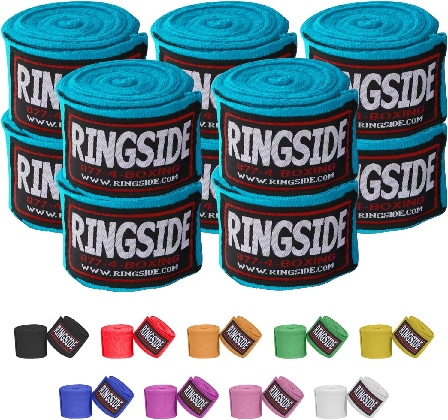 Ringside Mexican-Style Boxing Handwraps - Elastic Cotton, Thumb Loop ...