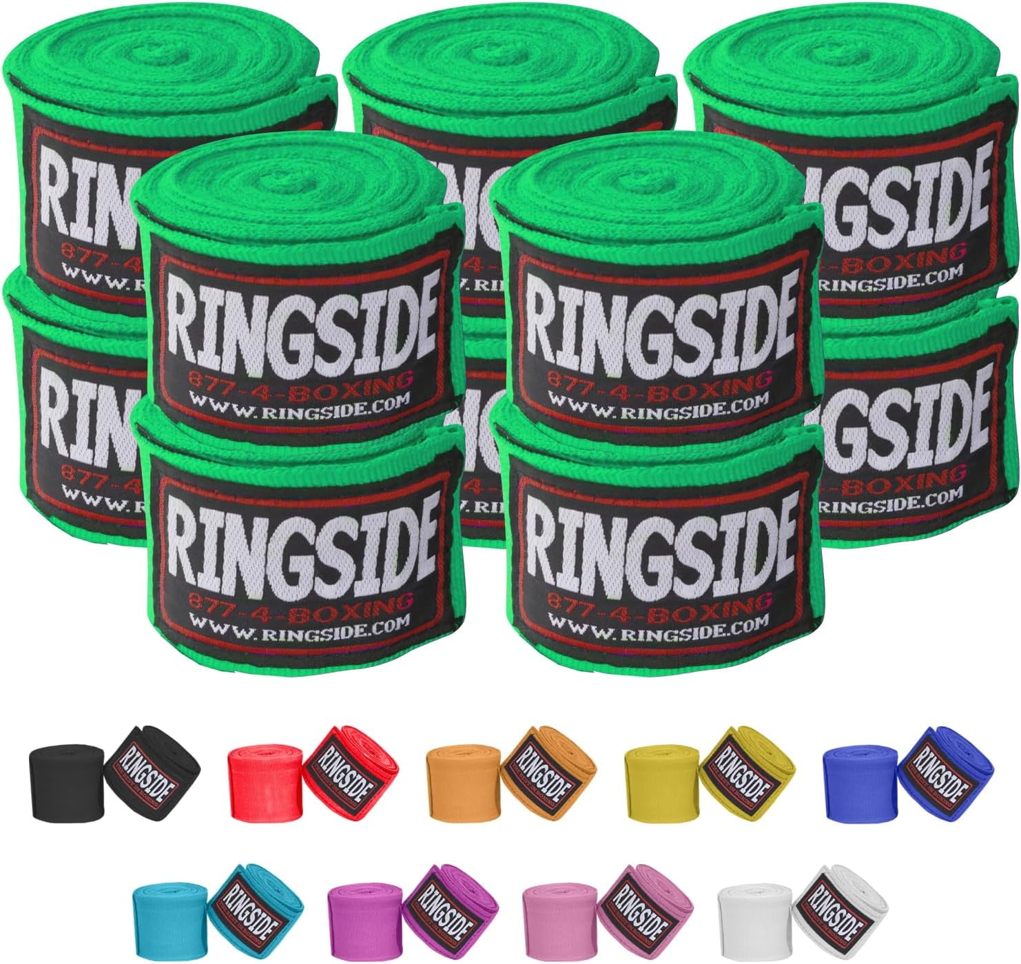 Ringside Mexican-Style Boxing Handwraps - Elastic Cotton, Thumb Loop ...