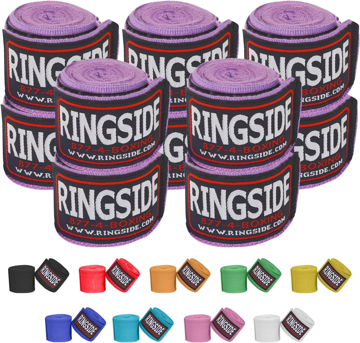 Ringside Mexican-Style Boxing Handwraps - Elastic Cotton, Thumb Loop ...