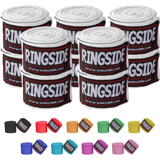 Ringside Mexican-Style Boxing Handwraps - Elastic Cotton, Thumb Loop ...