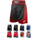 Ringside Pro-Style Boxing Trunks - Medium Black/Red - Satin Fabric ...