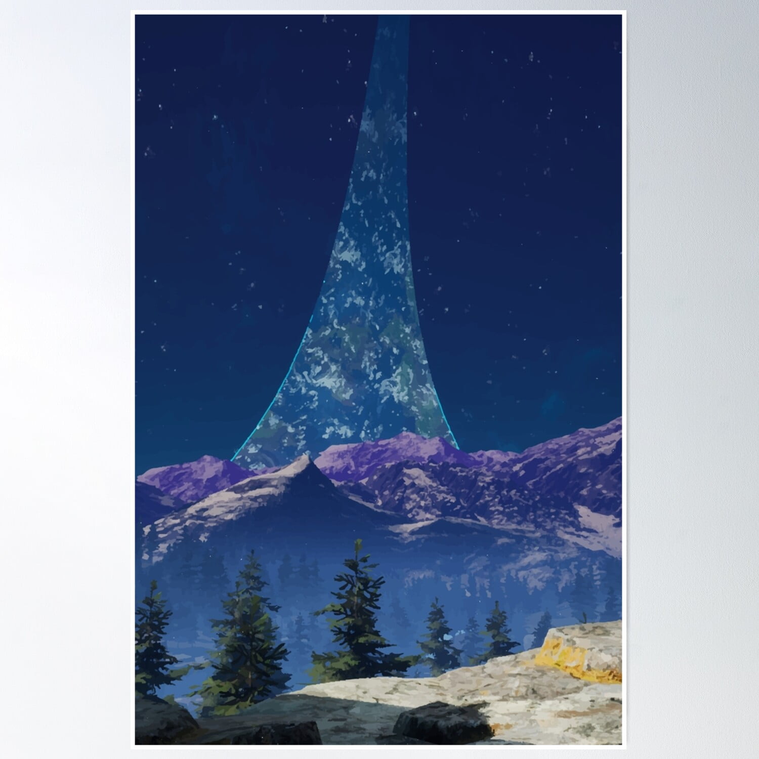 Ringworld Alpha 02 Poster Wall Art, Modern Wall Decor, 8x12 UNFRAMED ...
