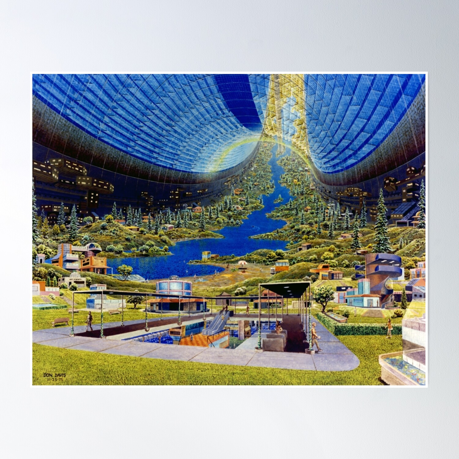 Ringworld Toroidal Space Habitat Poster Wall Art, Modern Wall Decor ...