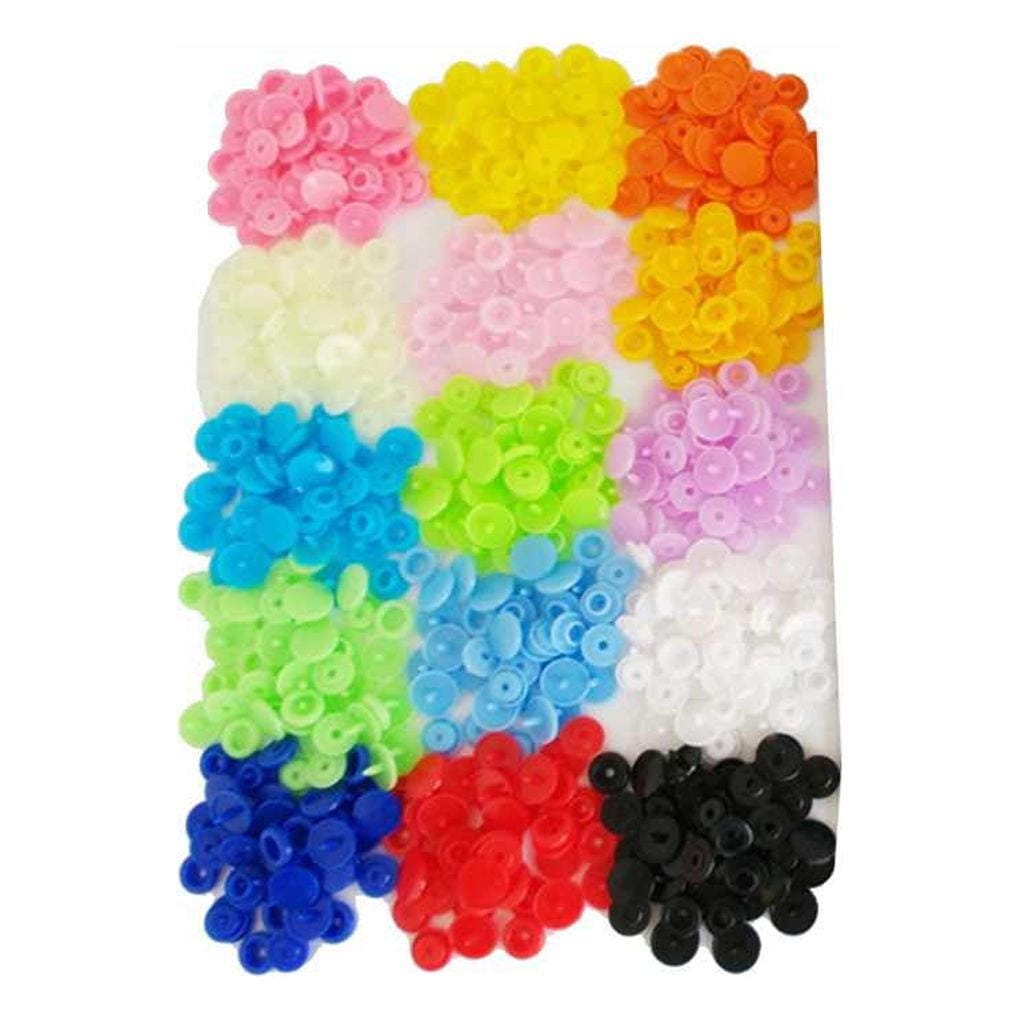 Rinhoo 150/250 Sets/lot T5 12MM Round Plastic Snaps Button Fasteners Baby Clothes Clips Quilt ...