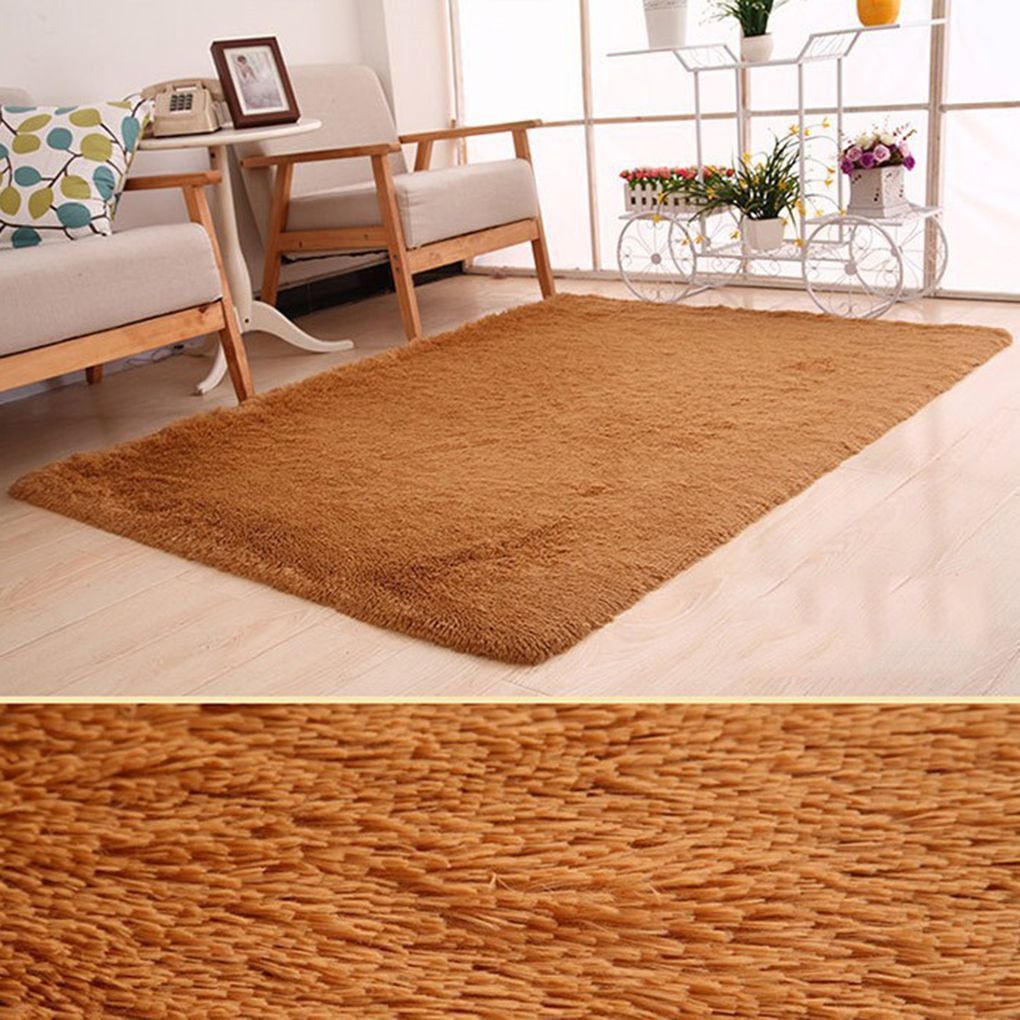 Rinhoo Plush Soft Mats with Solid Color Non-slip Mats for Door Bedroom ...