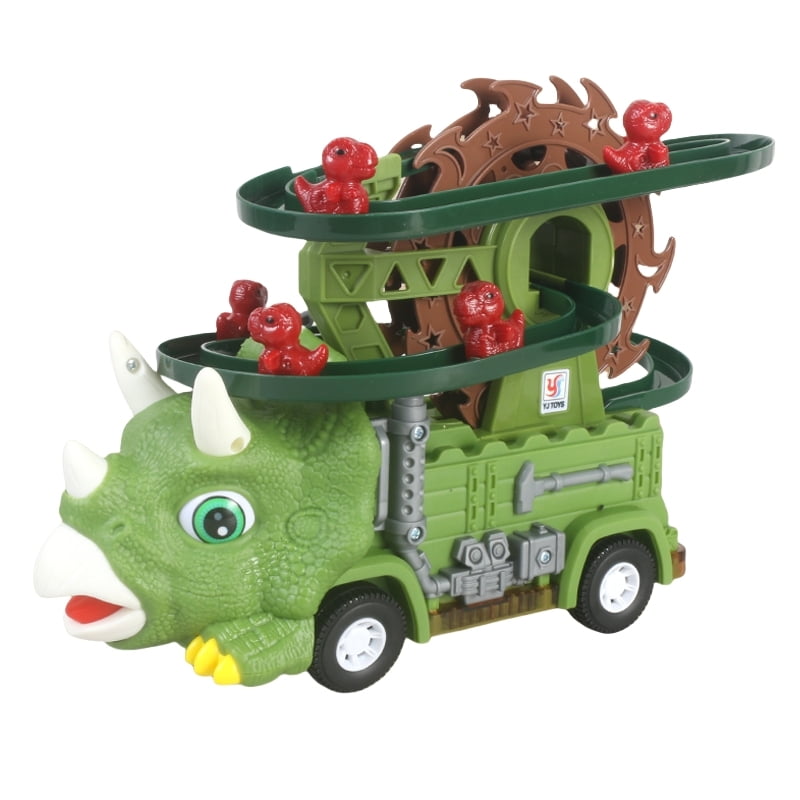 Rinidicen Triceratops Sliding Toy Car, Small Dinosaur Climbing Stairs ...