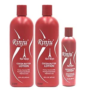 Rinju Cocoa Butter Lotion 16 oz. (2 Pack) with 1 FREE 8 oz. travel size ...