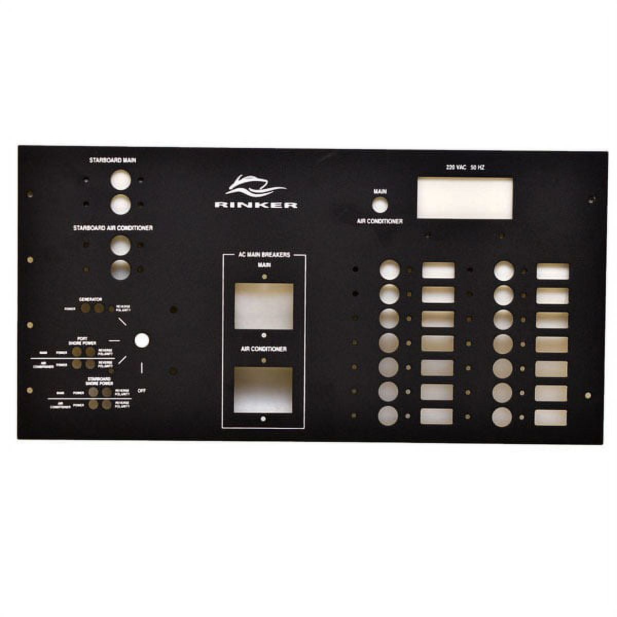 Rinker Boat Blank Breaker Panel | 18 x 9 Inch Black Aluminum - Walmart.com