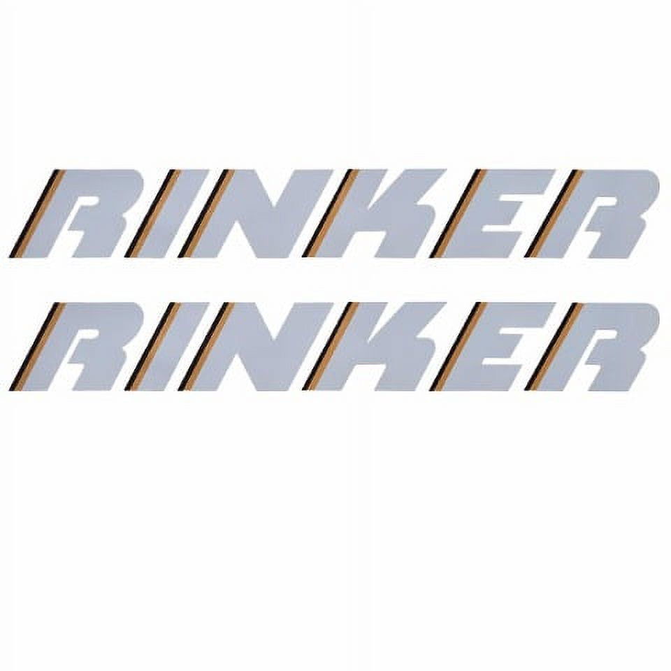 Rinker Boat Brand Decals | Gray Black Gold 25 1/2 x 3 1/2 Inch (Pair ...