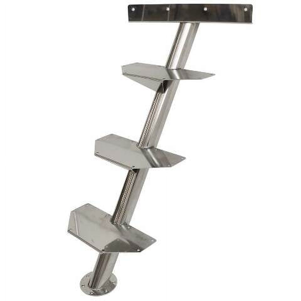 Rinker Boat Cabin Ladder | 3-Step Staircase Stainless Frame - Walmart.com