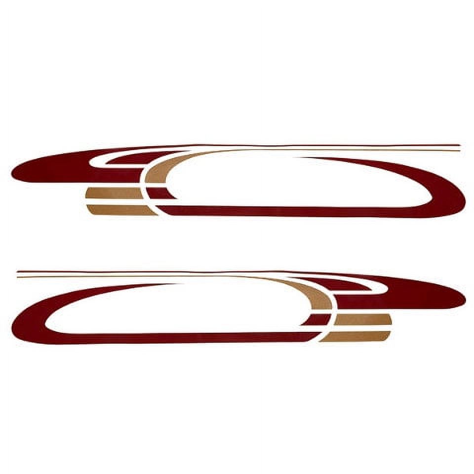 Rinker Boat Decal 218146 | Burgundy Gold 53 3/4 x 8 1/2 Inch (2 PC ...