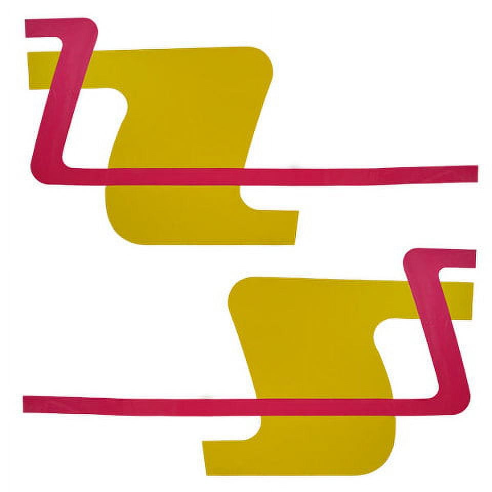 Rinker Boat Graphic Decal | OEM Hot Pink Yellow 30 1/2 x 16 Inch 2PC ...