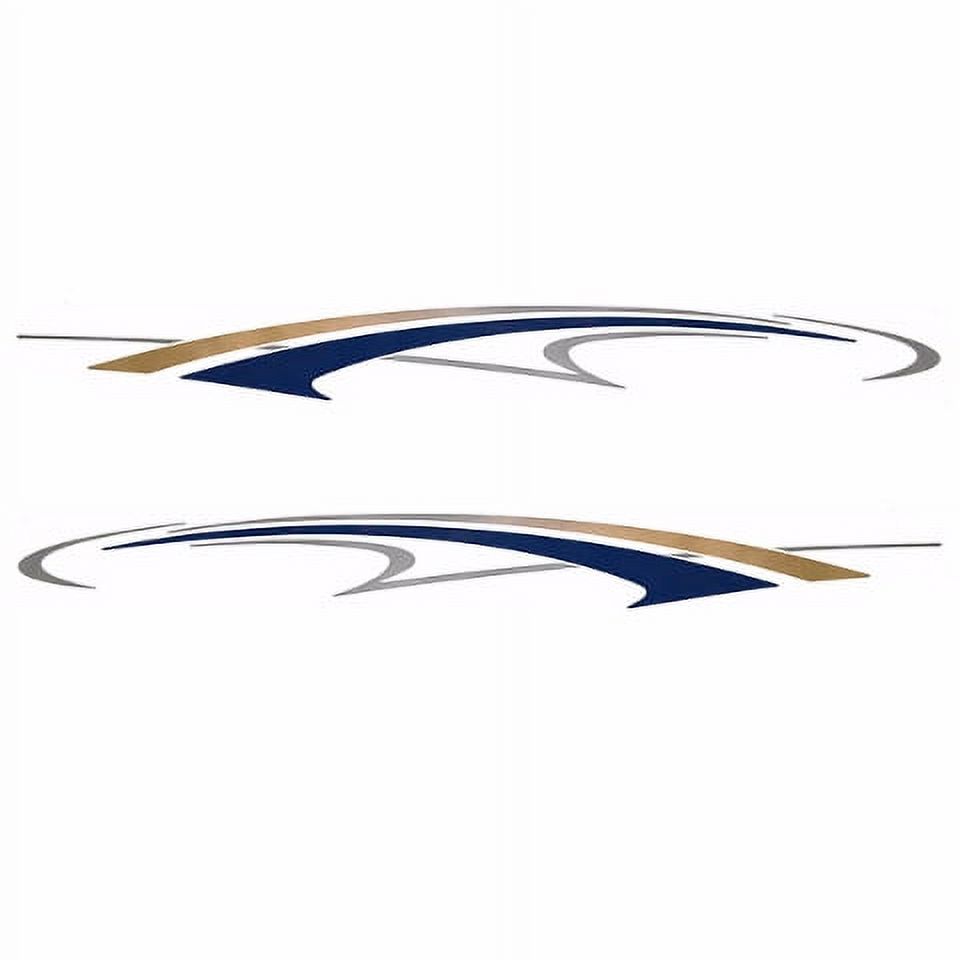 Rinker Boat Graphic Decals | Captiva Blue Gold Stickers (Set of 2 ...