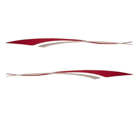 Rinker Boat Graphic Decals | Champagne / Red 62 1/2 x 4 3/8 Inch 2PC ...