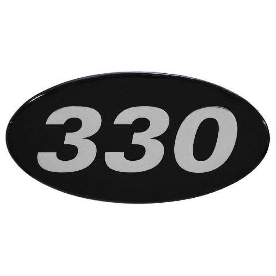 Rinker Boat Raised Decal | 330 Logo Black Silver Sticker - Walmart.com