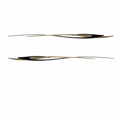 Rinker Siesta Boat Decal VS218483 |122 3/8 x 5 1/4 Inch Black/Gold (Set ...