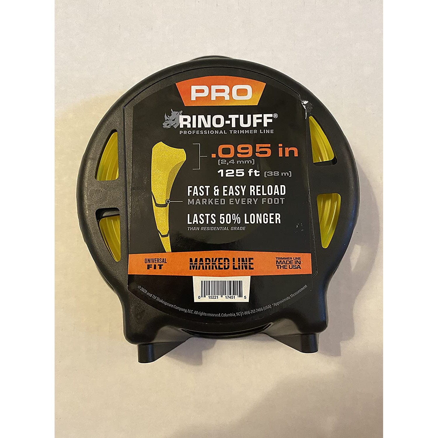 Rino-Tuff Pro .095 inc Marked Line Universal PP 125 ft. (38m) (5 ...