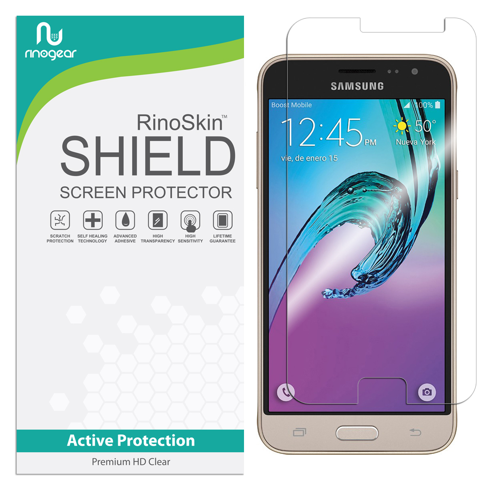 RinoGear [Flexible Clear Film] Screen Protector for Samsung Galaxy J3 ...