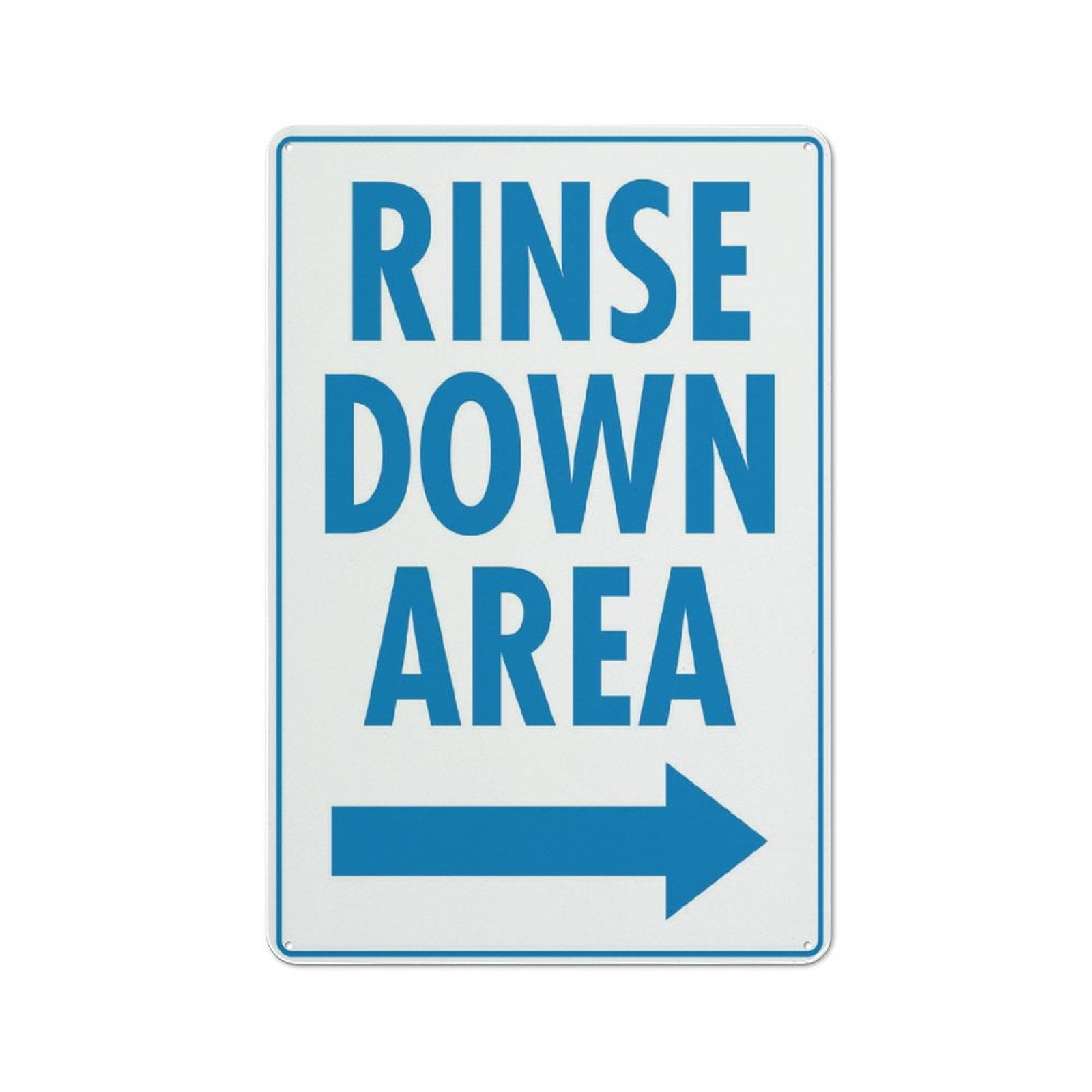 Rinse Down Area Right Arrow Sign Signs Outdoor, Uv Printed Aluminum 12 ...