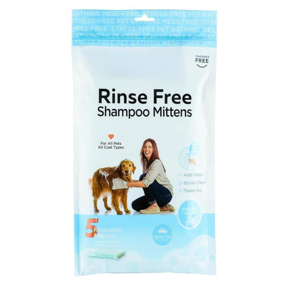 Rinse Free Shampoo Mittens for Dogs, Bath Wipes for Bathing and Washing ...