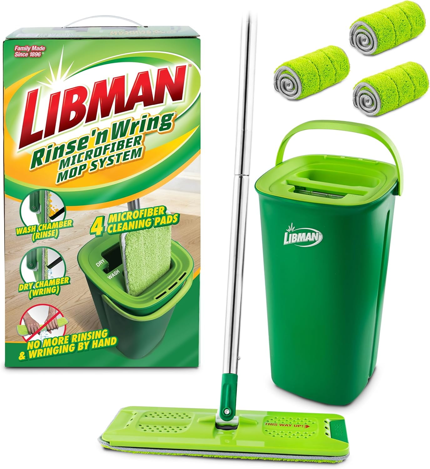 Rinse 'n Wring Mop and Bucket System | Microfiber Floor Mop | Hardwood ...