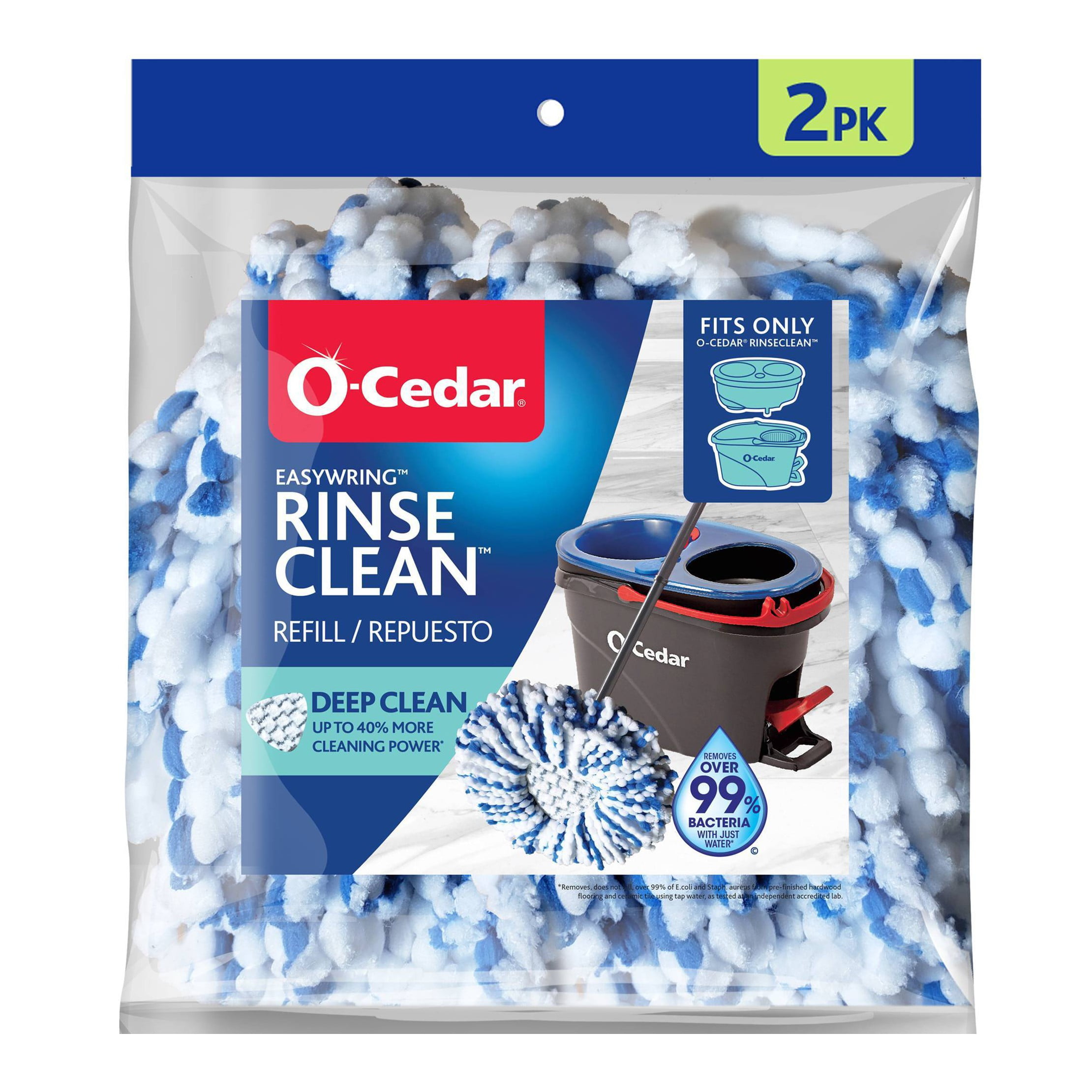 RinseClean Deep Clean Mop Head Replacement - 2pk - Walmart.com